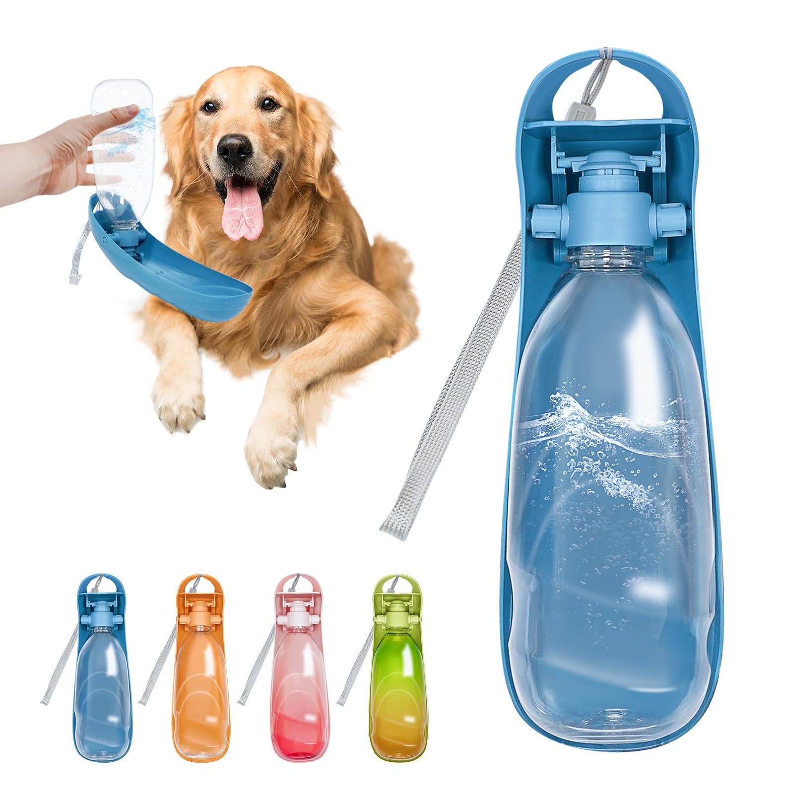 Pet Supplies : Vannon 19oz Dog Water Bottle, Collapsible Dog Travel ...