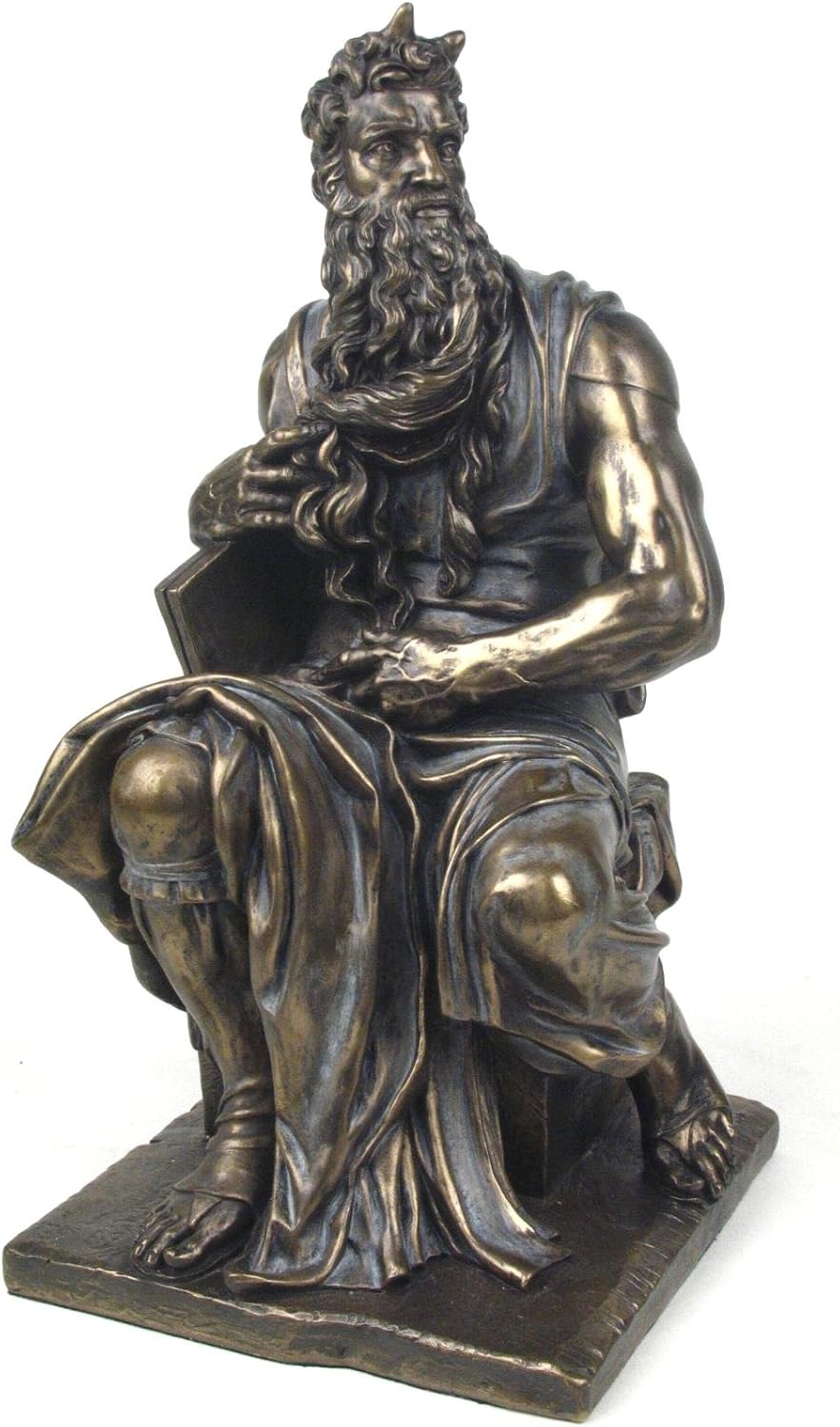 Amazon.com: US 11 Inch Cold Cast Bronze Color Moses Sitting Down ...