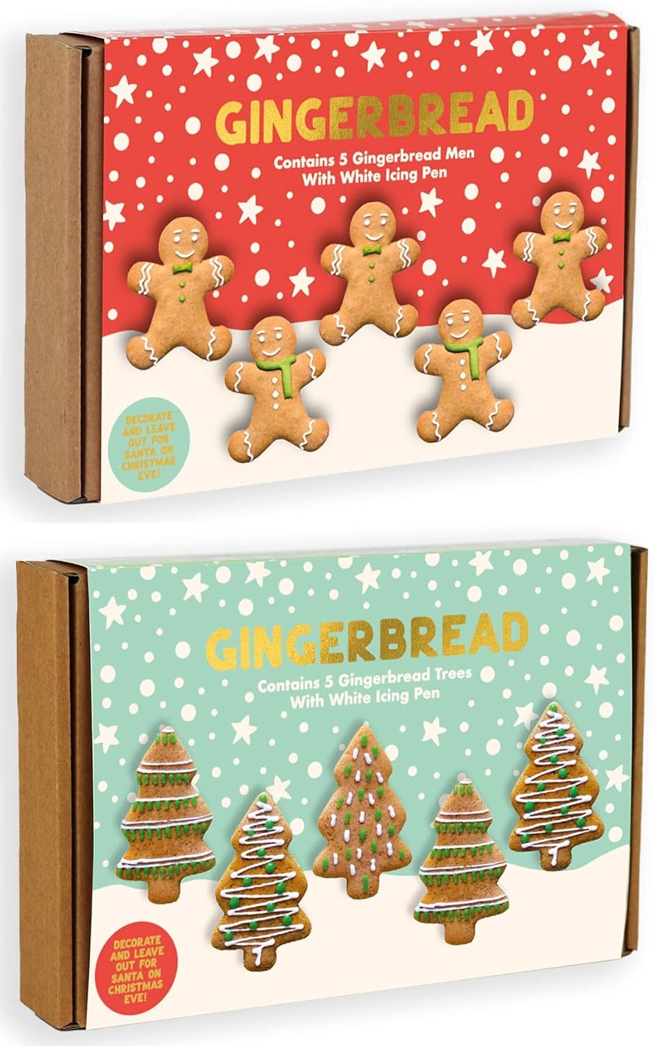 Gingerbread Christmas Trees & Gingerbread Men Decorating Kit ...