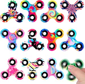 SCIONE 12 Pack Fidget Spinners – Mini Stress Relief Fidget Toys for ...