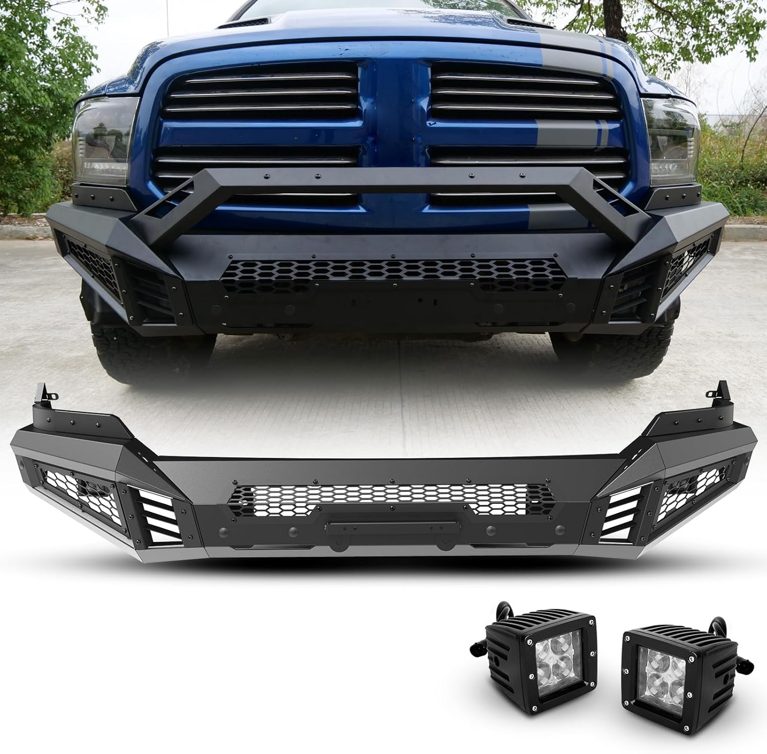 Amazon.com: AUTOFREE Front Bumper for 2013-2018 Dodge RAM 1500 Pickup ...