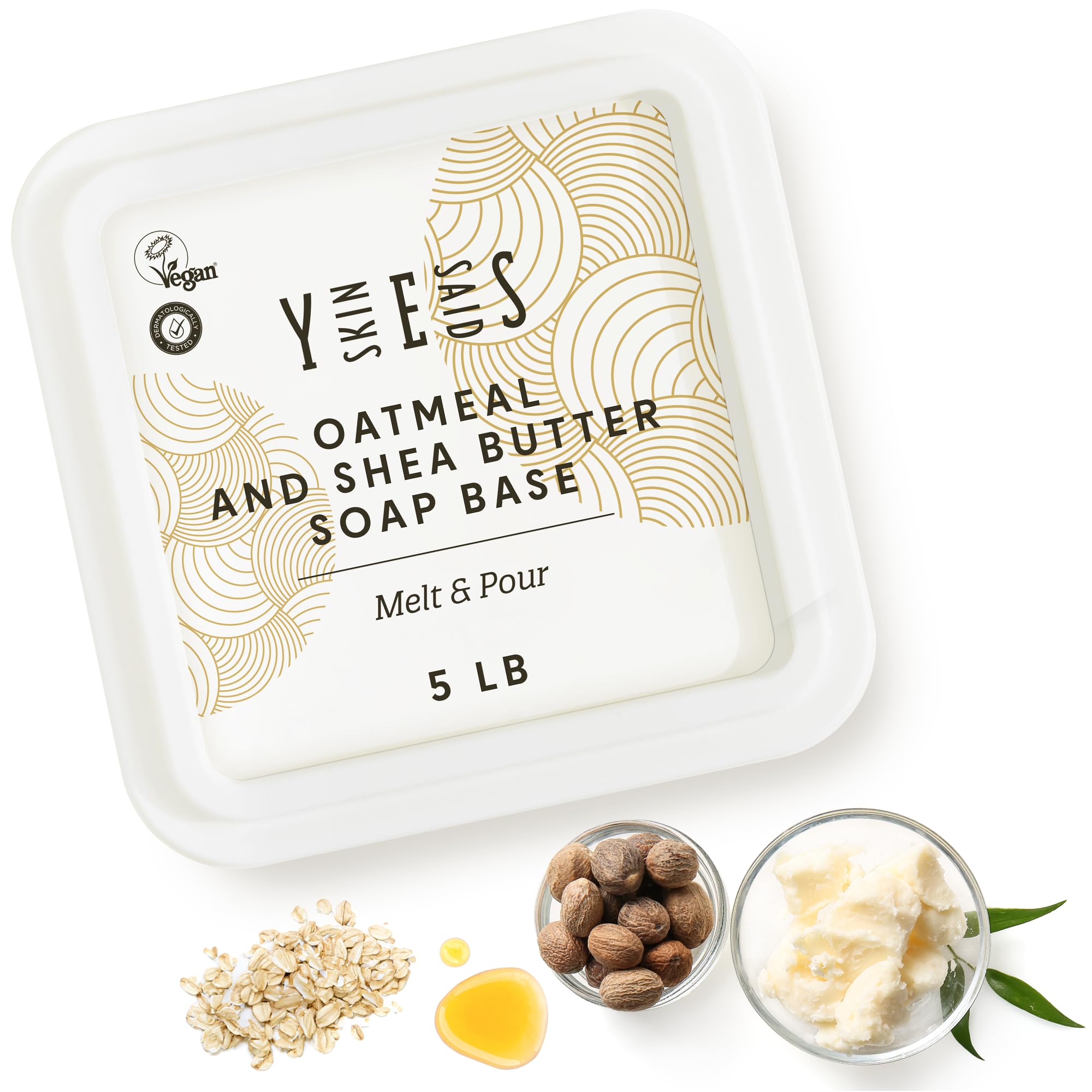 Amazon.com: Skin Said Yes 5 Lb Oatmeal Soap Base - SLS/SLES free, No ...