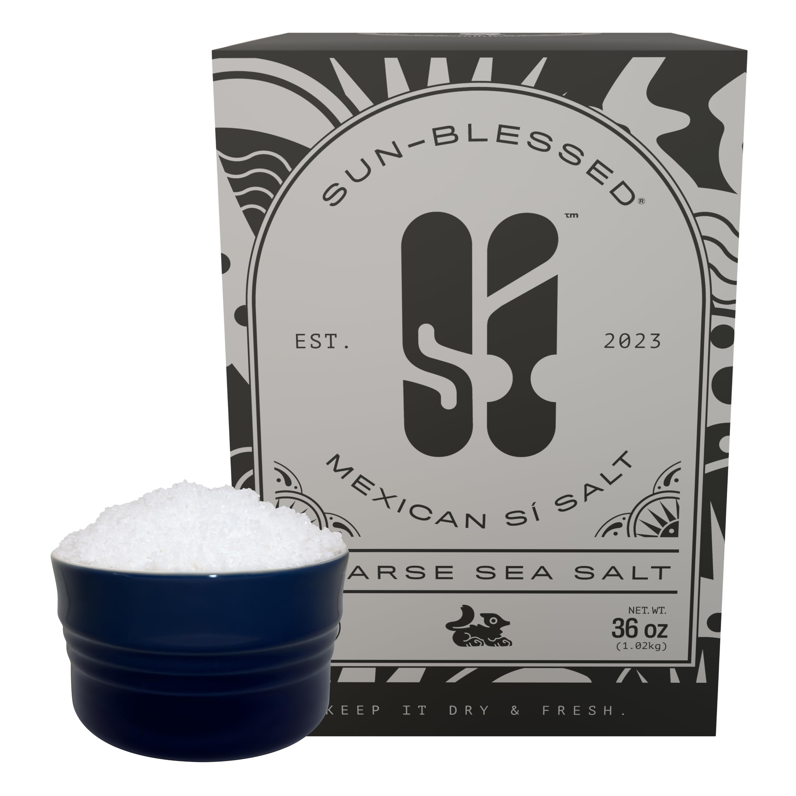 Sí Salt, Sal de Colima, Kosher, Bolsa Resellable. (36 OZ, Grano Kosher ...