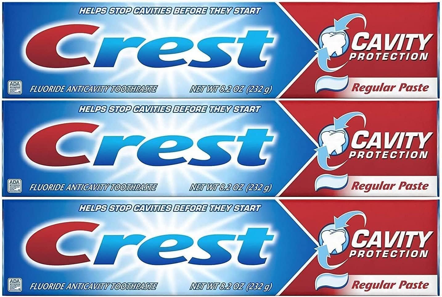Crest Crest Cavity Protection Toothpaste Regular, 8.2 oz (Pack of 3) by ...