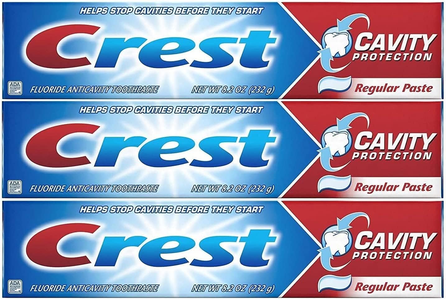 Amazon.com : Crest Toothpaste Cavity Protection Regular (Pack of 3 ...