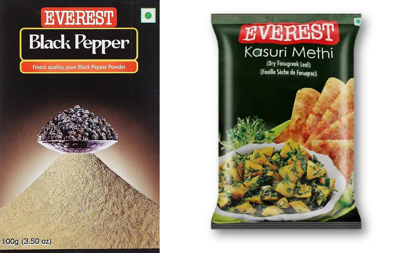 Everest Black Pepper Powder 100 Gm| Everest Kasuri Methi 100 Gm| Pack ...