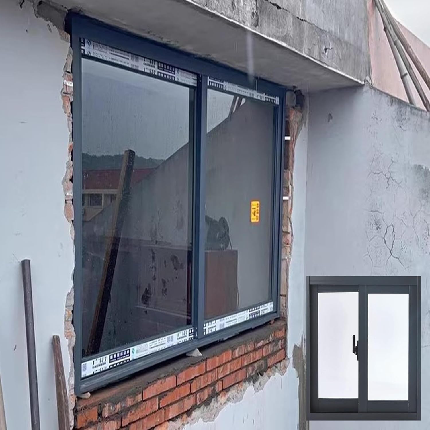 Minglez Kellerfenster Kellereinbaufenster zur Belüftung, Aluminium ...