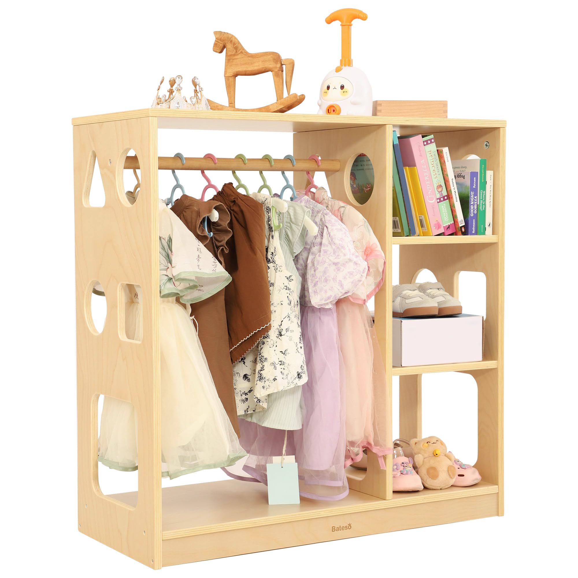 Amazon.com: Kids Dress Up Storage, Wooden Kids Costume Organizers ...
