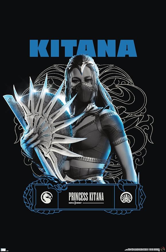 Amazon.com: Trends International Mortal Kombat 1 - Princess Kitana Wall ...