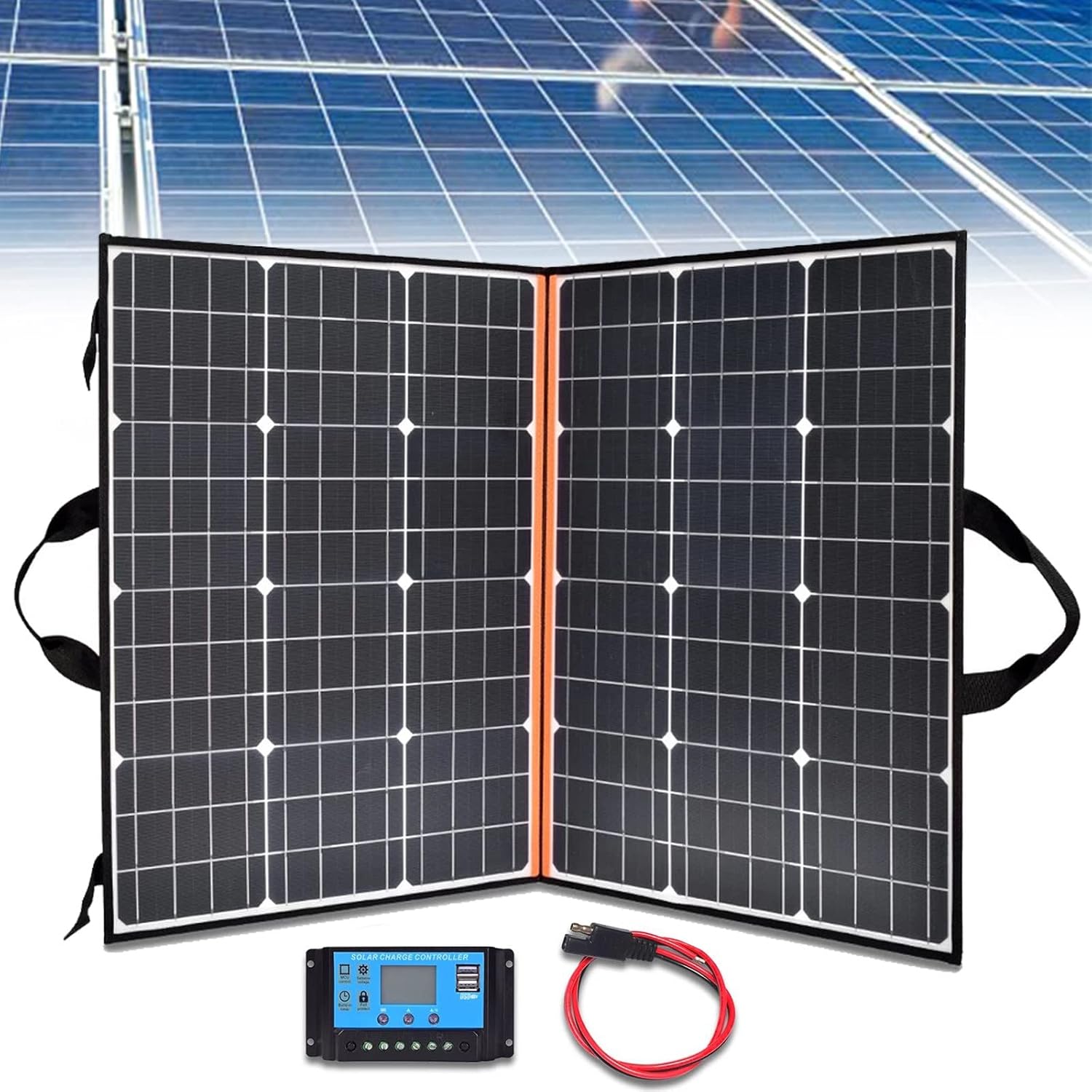 Kit De Painel Solar Dobrável Portátil 200W 18V Painel Solar ...