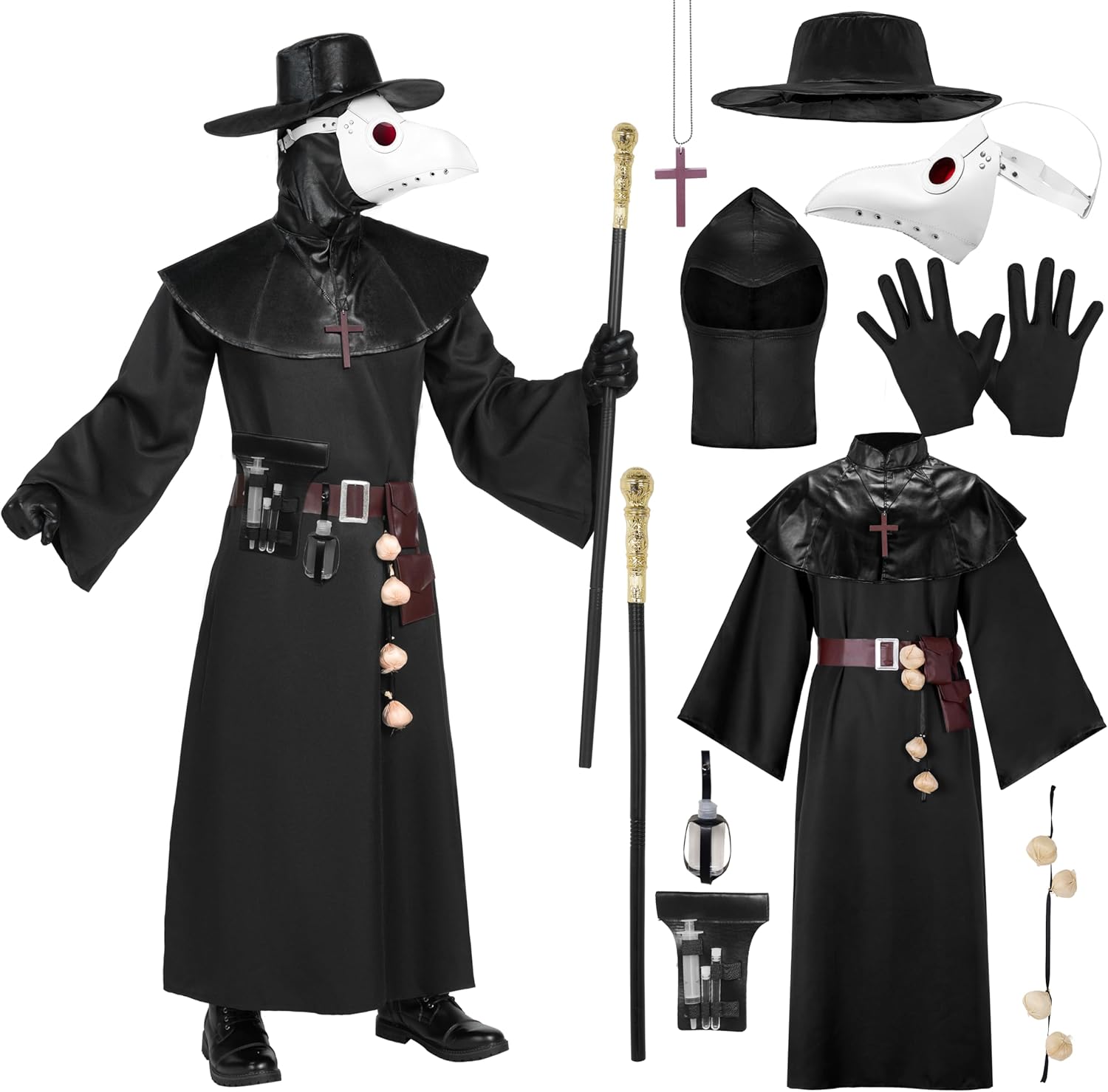 Spooktacular Creations - Set de disfraz de médico de la peste negra ...