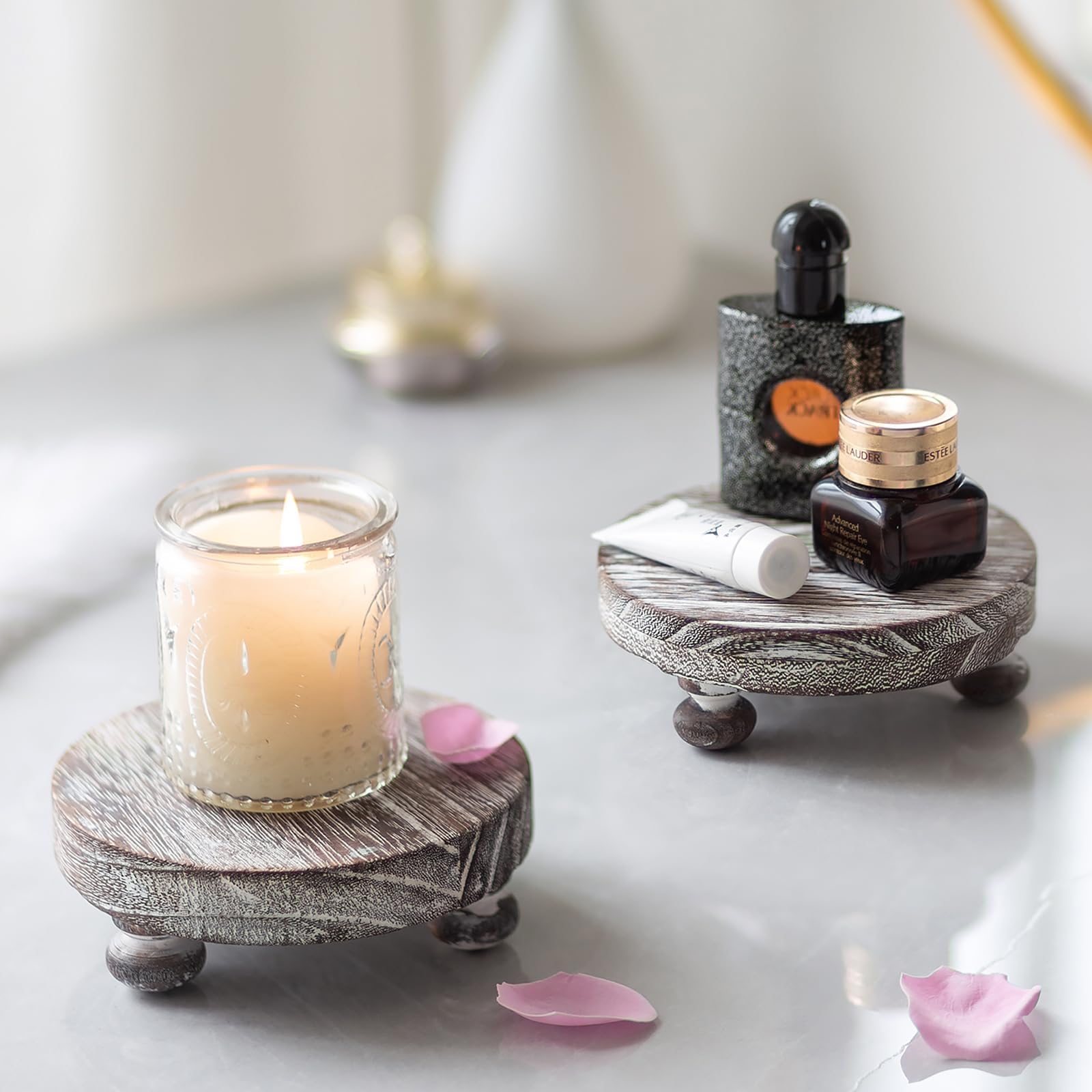 Amazon.com: STRONA 6" Round Marble Riser for Kitchen Counter Decor ...