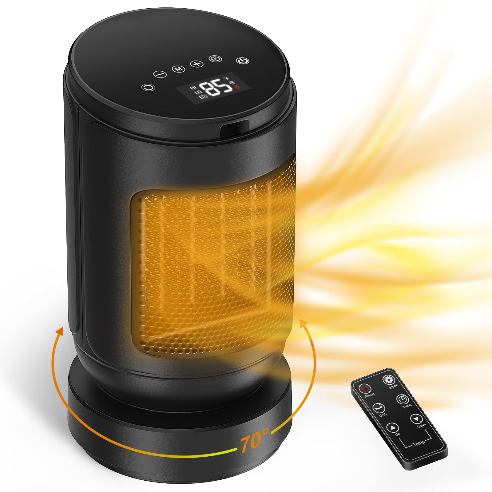 Amazon.com: Small Space Heater, Portable Heater with 70°Oscillation ...