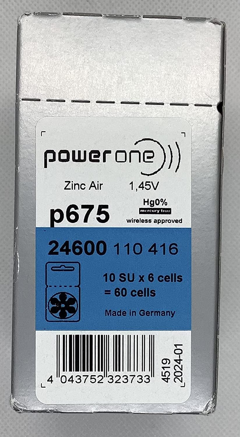 Power One P675 Hearing Aids German Batteries : Buy Online at Best Price ...