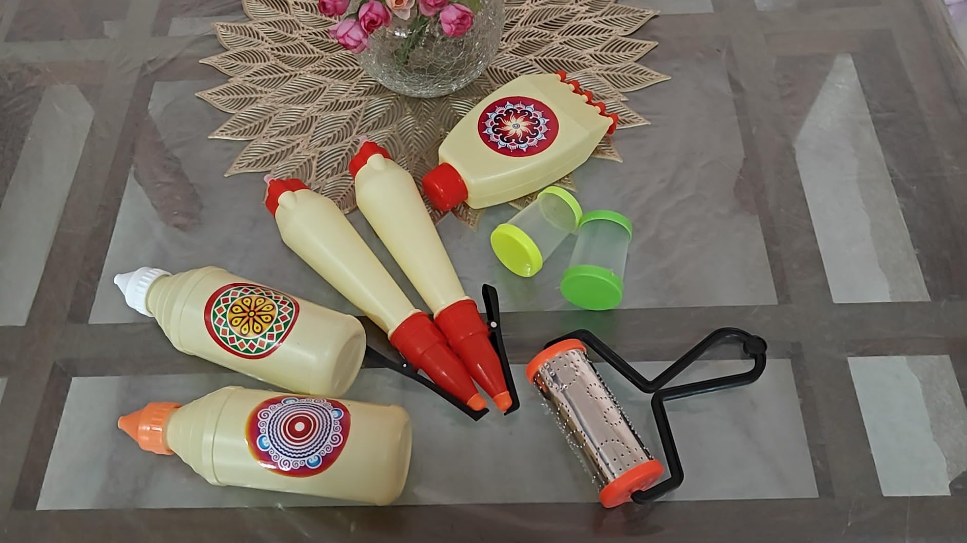 Buy PANCA Rangoli Tool kit for Making Rangoli- 2 outliner Pen,2 rangoli ...