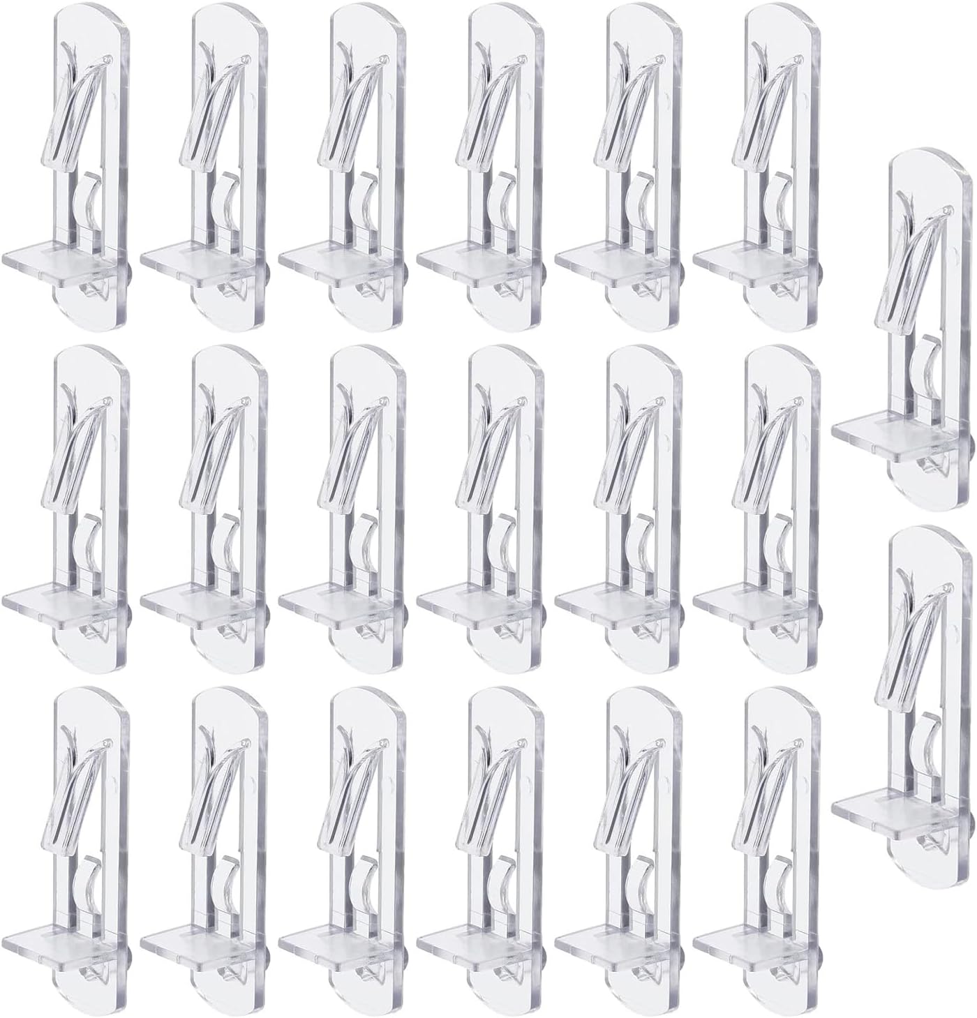 Amazon.com: Bxian 20PCS 6mm Diameter Transparent Plastic Locking Shelf ...