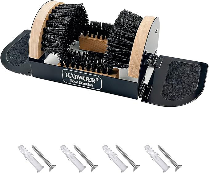 Amazon.com: Hadwoer Boot Brush Scraper Outdoor – Heavy Duty Boot ...