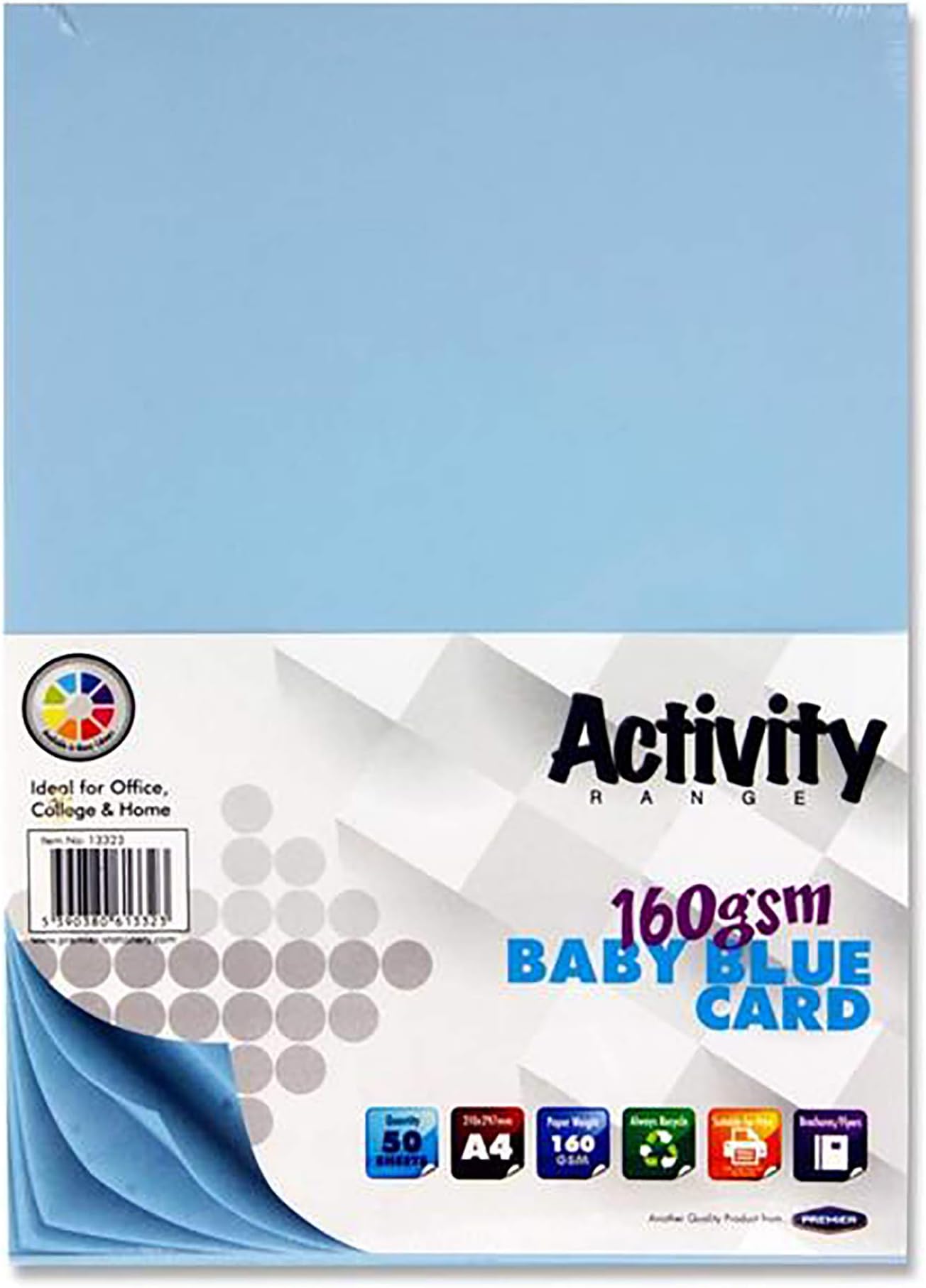 Premier Stationery A4 160 GSM Card - Baby Blue (Pack of 50) : Amazon.co ...