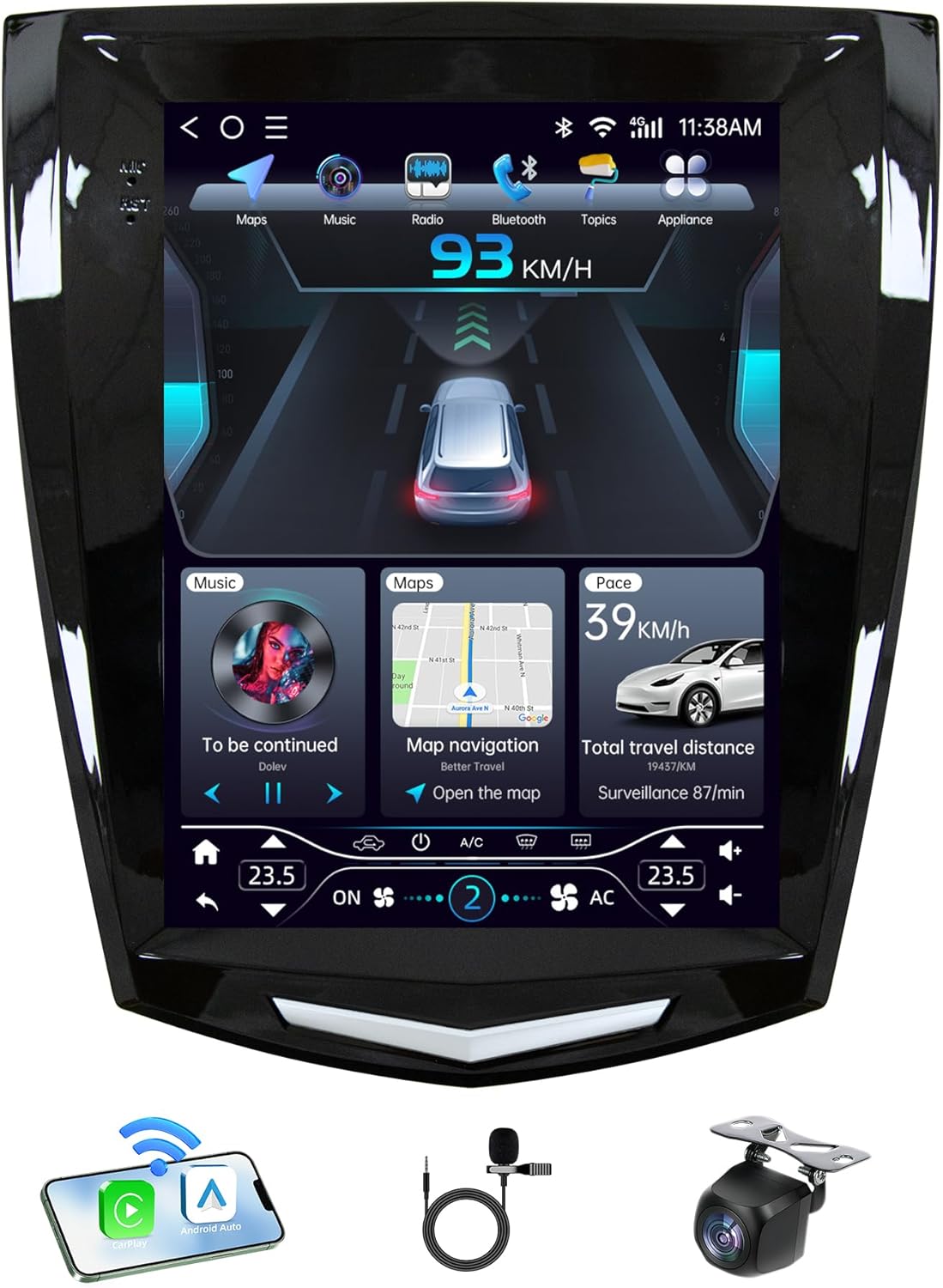 Amazon.com: 8Core Car Radio for Cadillac ATS XTS SRX CTS 2013-2018 : 4G+32G 9.7" HD Touch Screen ...