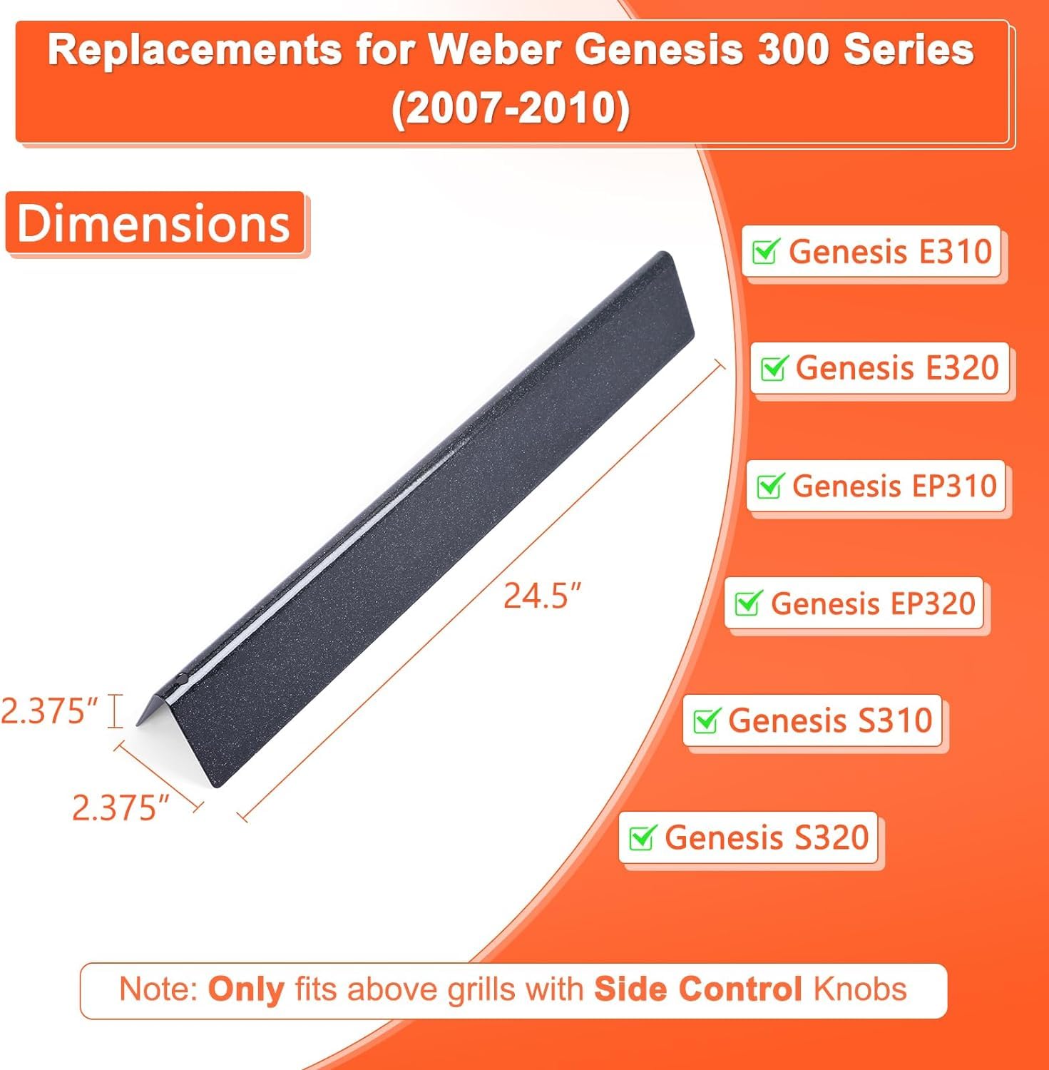 Snapklik.com : QuliMetal 24.5" Flavorizer Bars & SUS304 34.5" Grill ...