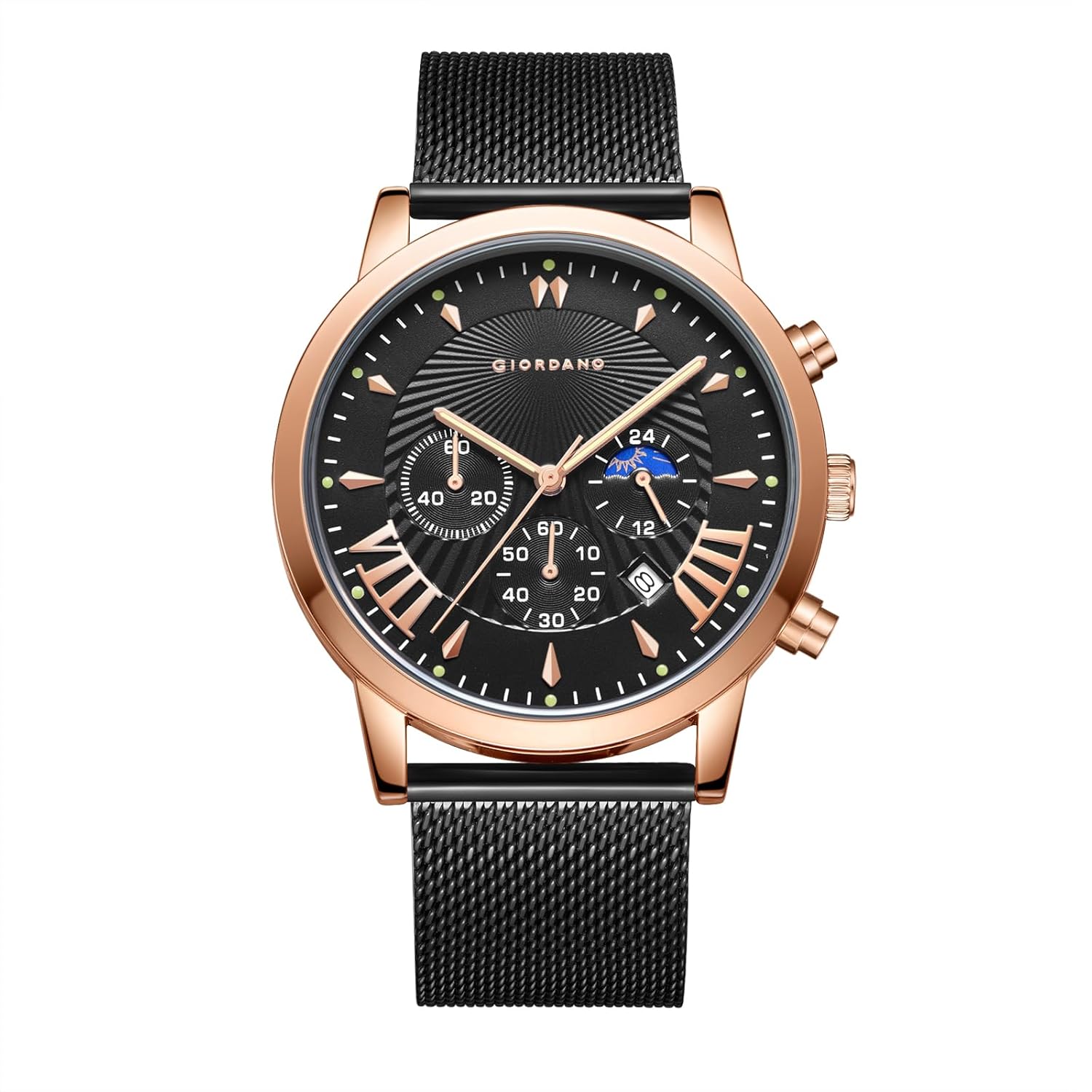 Giordano Multifunctional Watch for Men with Stainless Steel Strap