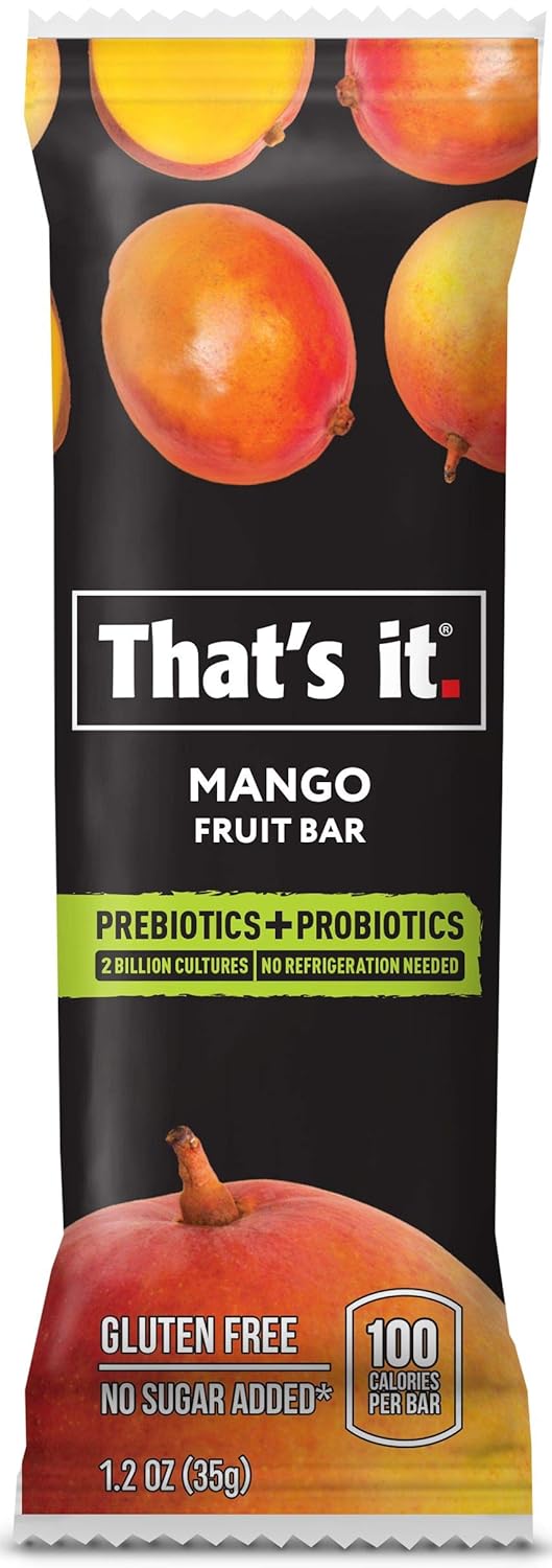 Amazon.com: Thats It Mango Probiotic Fruit Bar, 1.2 Ounce (Pack Of 12 ...