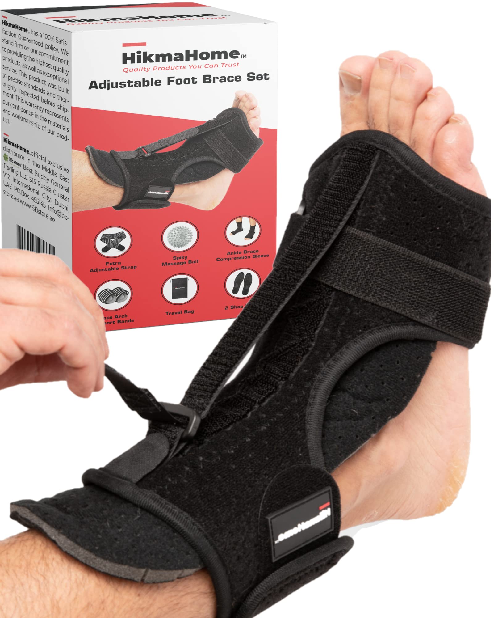 Buy ar Fasciitis Night Splint Set - 9 PIECES Foot Brace Adjustable and ...