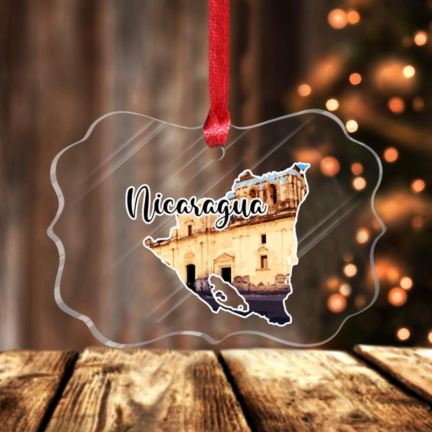 Amazon.com: UTF4C Nicaragua Country Landmark Scenery Christmas Tree ...