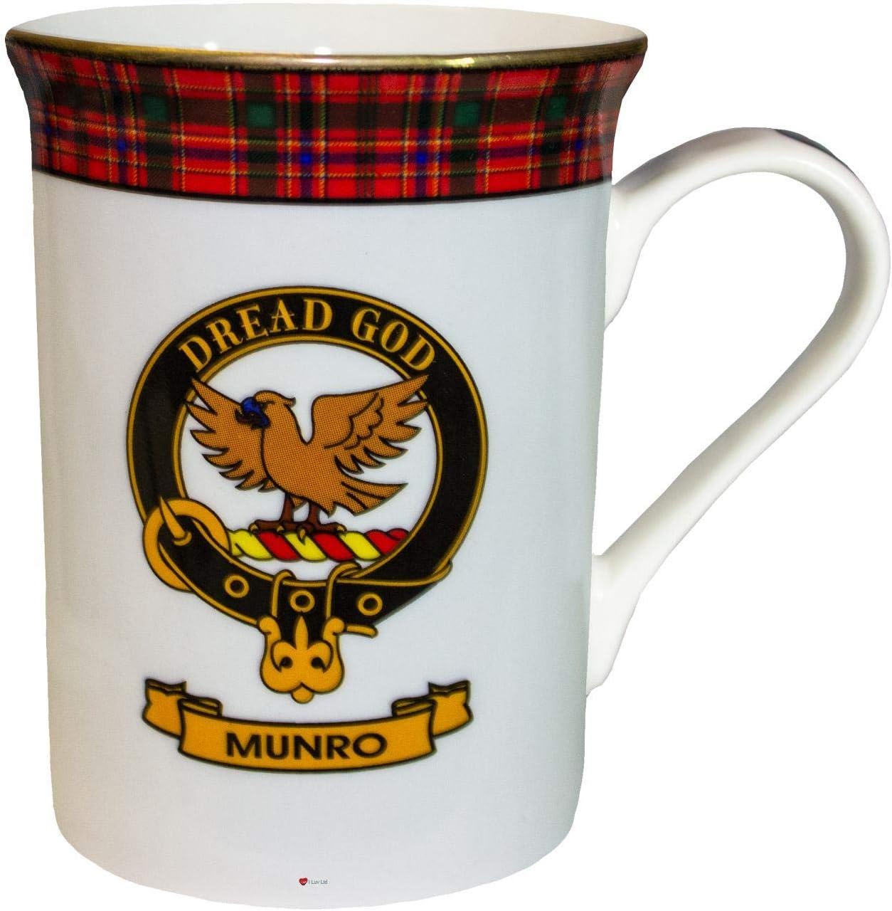 Amazon.com | I LUV LTD China Coffee Mug Munro Clan Crest Gold Rim ...