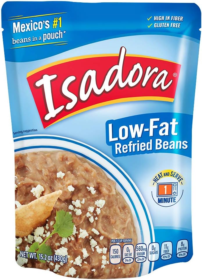 Amazon.com: Isadora Low Fat Refried Beans, 15.2-Ounce (Pack of 8 ...