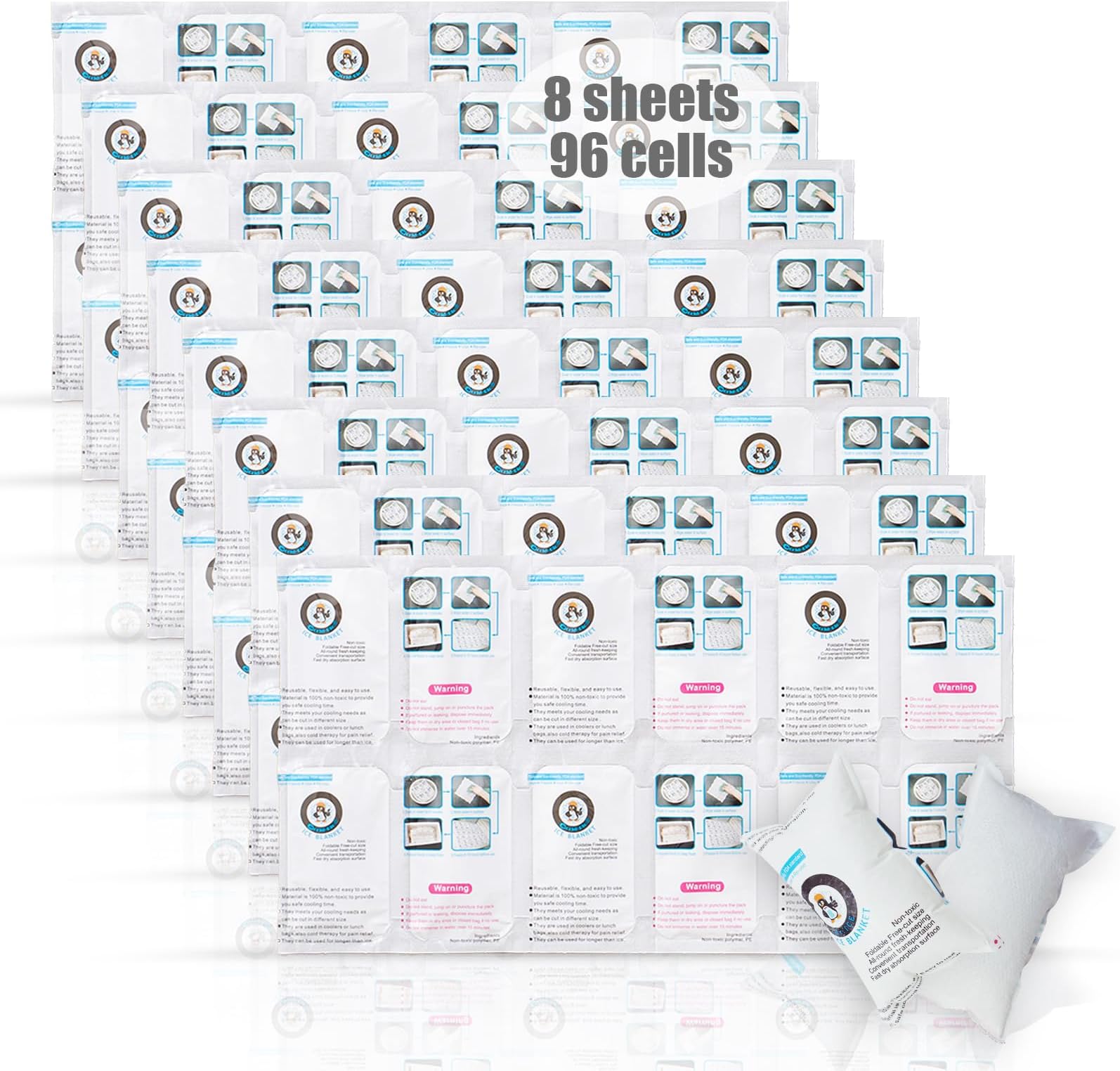 Amazon.com: 12 pcs Gel Ice Packs for Cooling Vest - Reusable Cold Packs ...