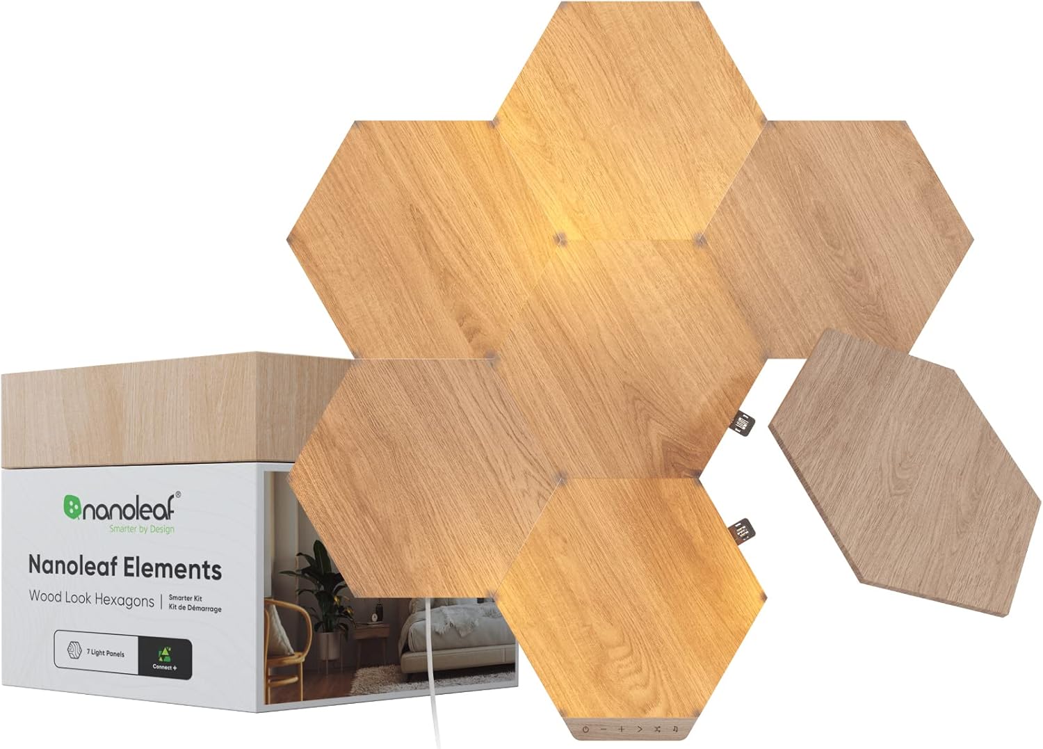 Nanoleaf Elements Wood Look Hexagons (Smarter Kit (7 Panel)) - Amazon.com