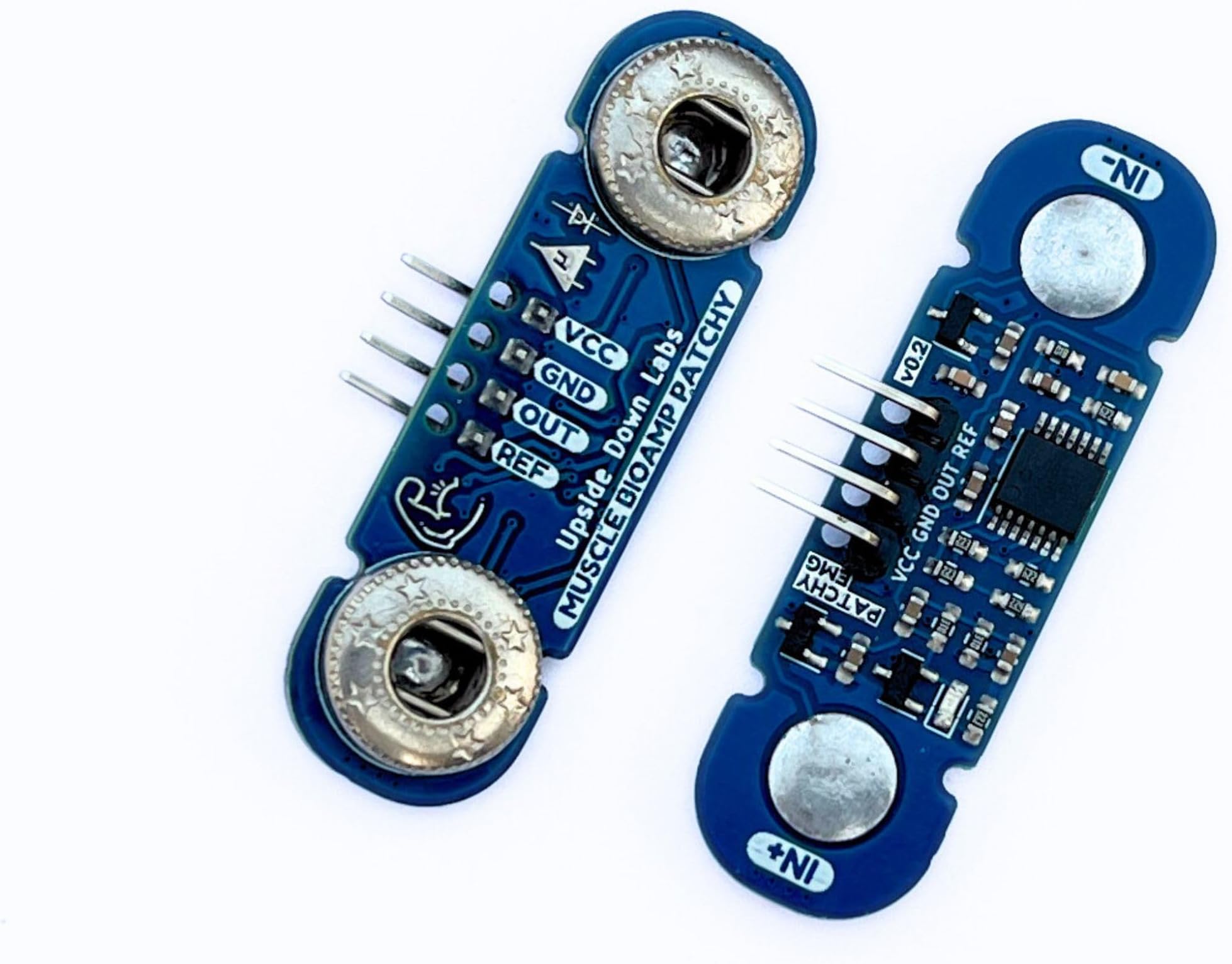 Muscle BioAmp Patchy v0.2 (Blue) | Wearable Muscle Sensor | Upside Down ...