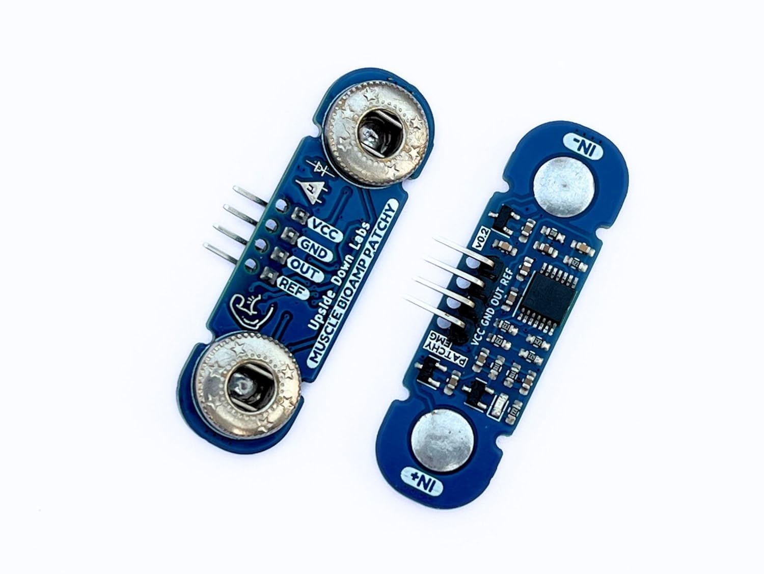 Muscle BioAmp Patchy v0.2 (Blue) | Wearable Muscle Sensor | Upside Down ...