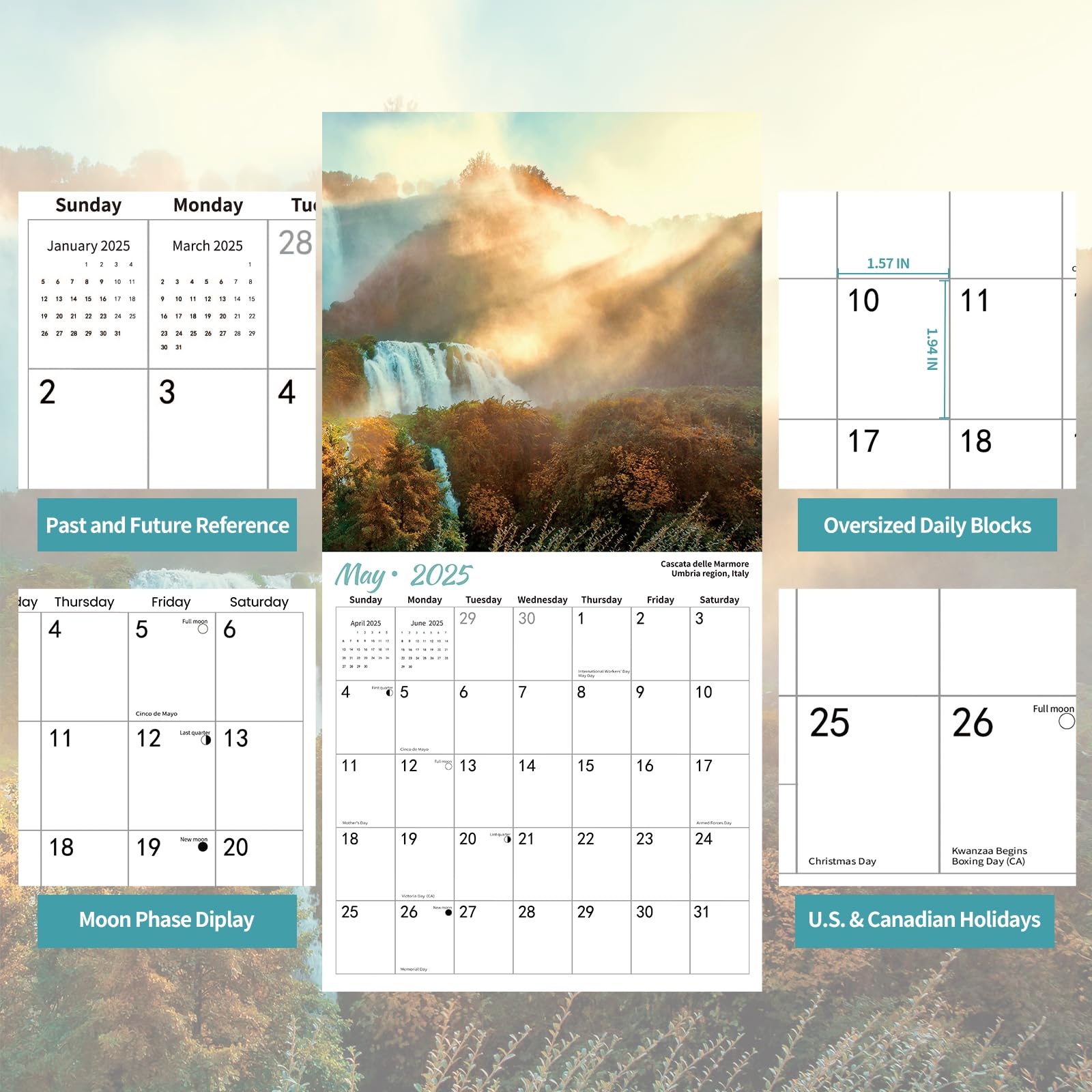 Snapklik.com : 2025 Wall Calendar, Sunrise Or Sunset Wall Calendars ...