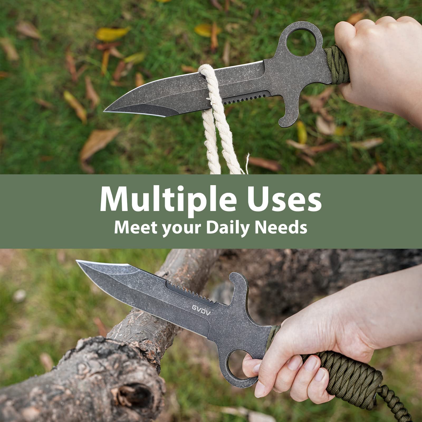 Snapklik.com : GVDV Full Tang Hunting Knife