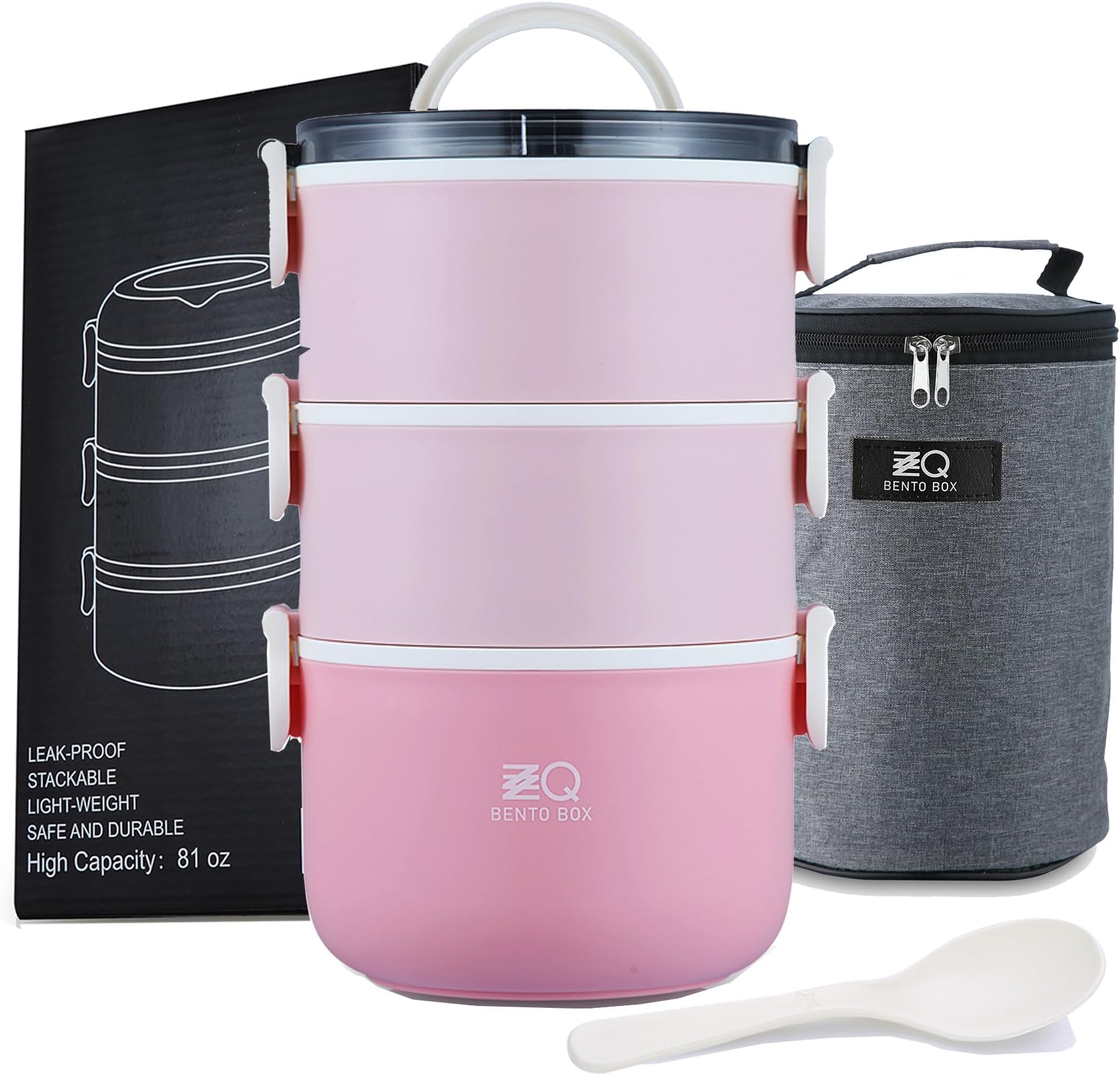 Amazon.com: Unichart Stainless Steel Square Lunch Box with Container ...