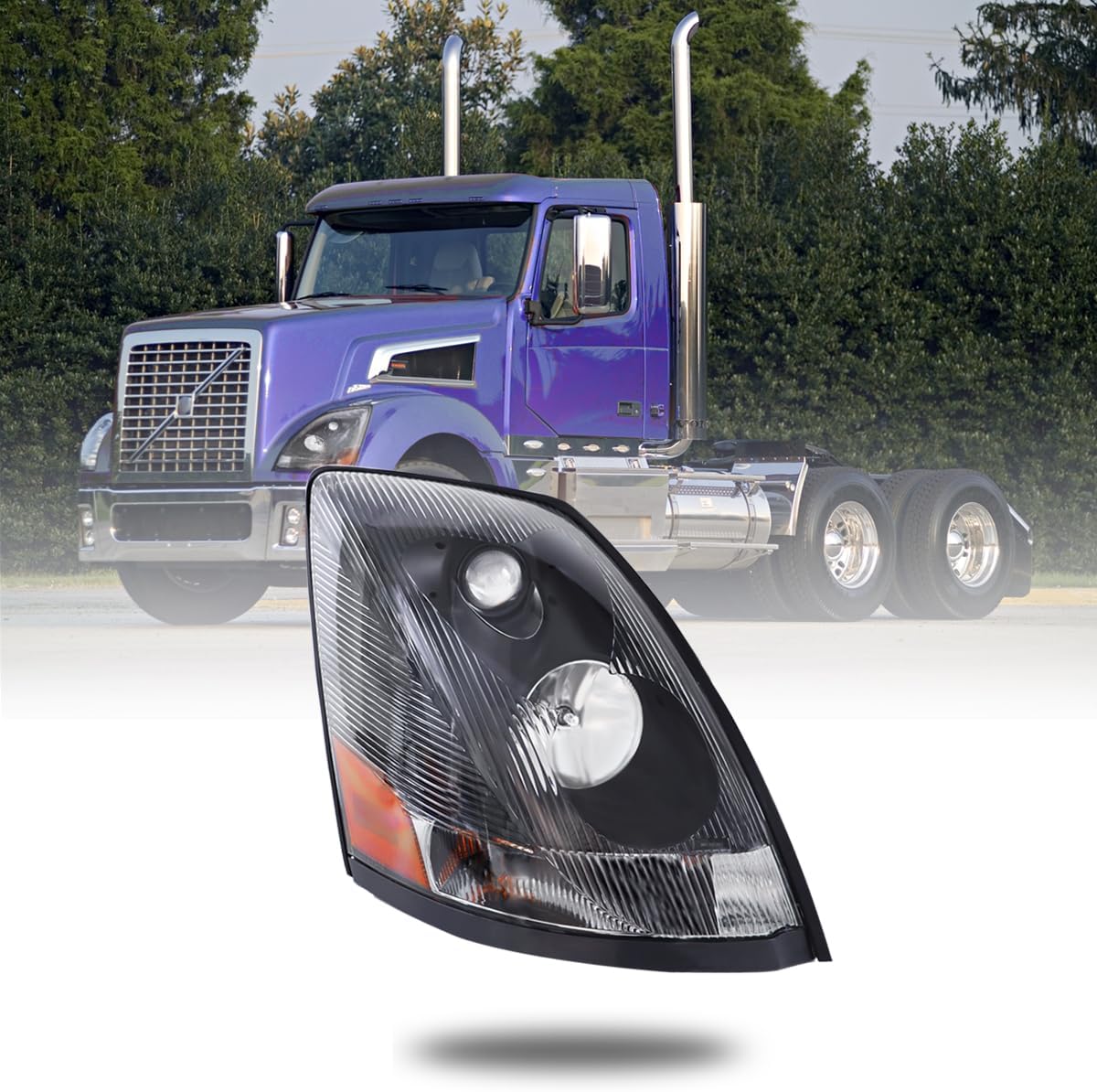 Amazon.com: Unitedlu Volvo Black Headlight Compatible with 2004-2014 ...