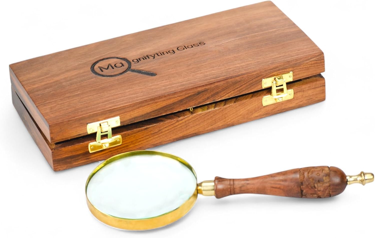 Amazon.com: Magnifying Glass with Wooden Box, Handheld Vintage ...