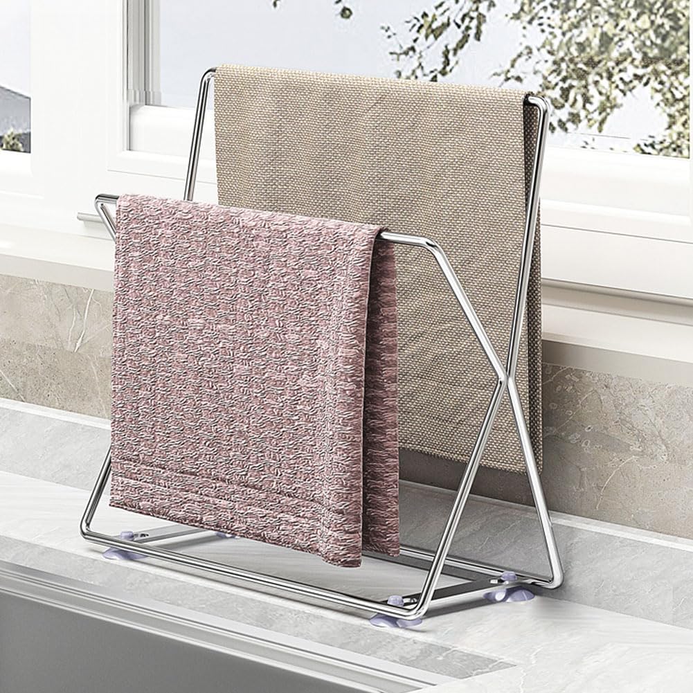 Amazon.com - SUS304 Stainless Steel Dish Cloth Rail for Kitchen ...