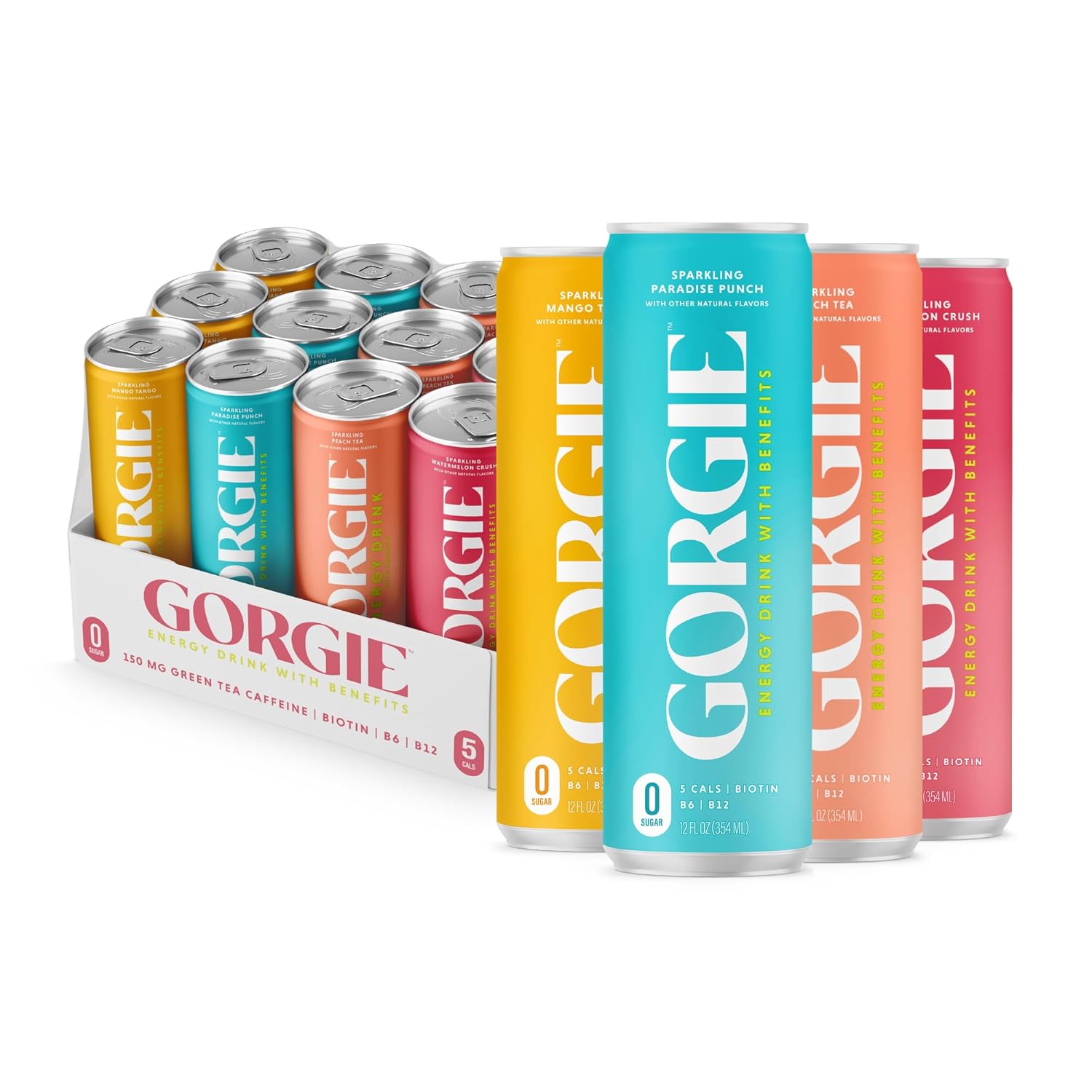 Amazon.com : GORGIE Bestsellers Variety, Sugar-Free Natural Energy ...