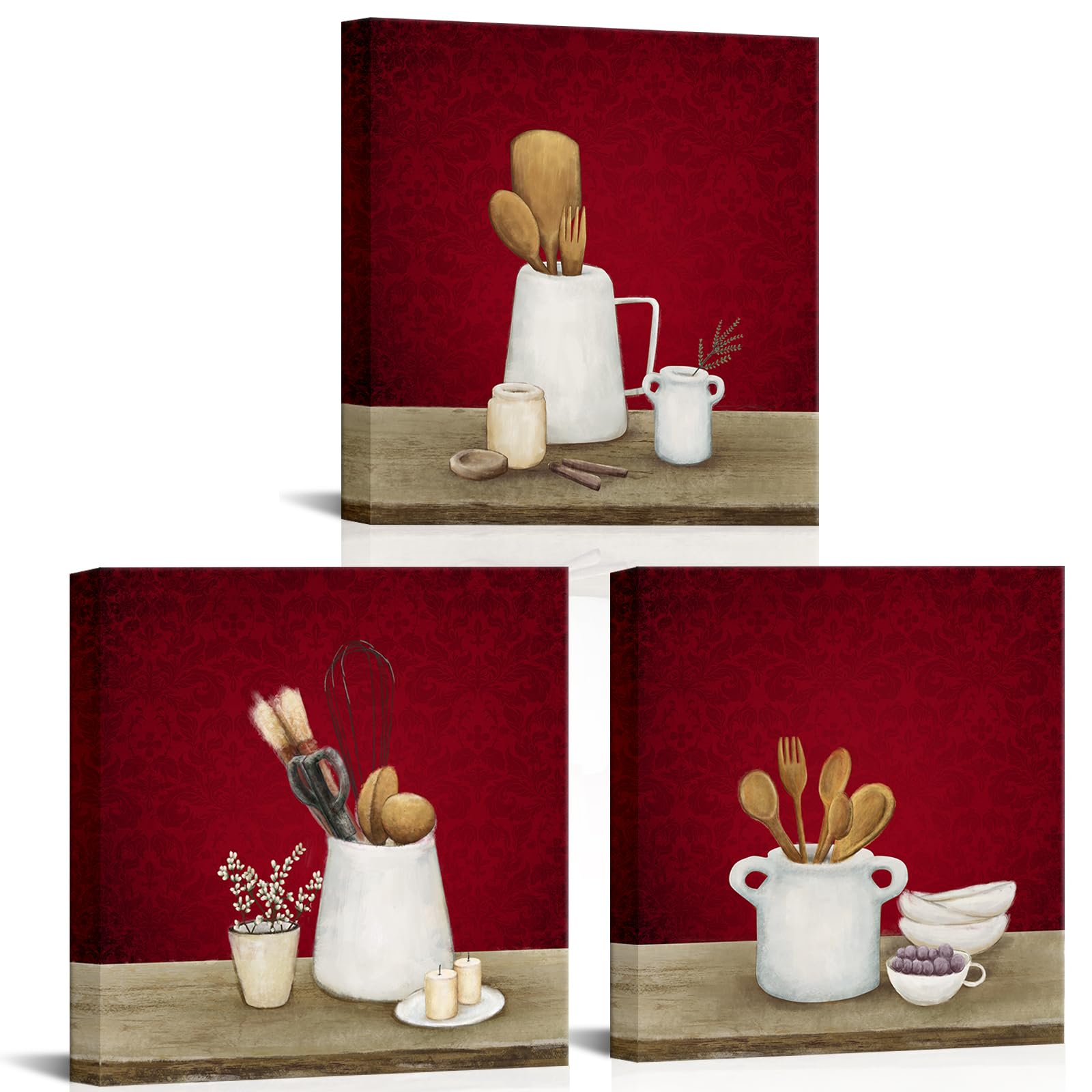 Amazon.com: Nachic Wall Kitchen Wall Art Decor Vintage Kitchenware ...