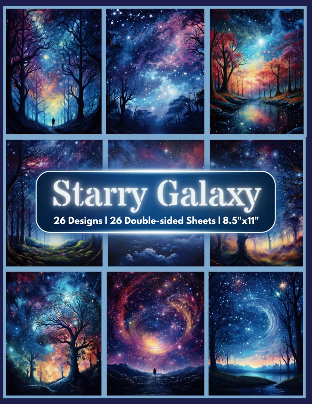 Starry Night Galaxy Scrapbook Paper Craft Pad: 26 Dark Sky Scrapbooking ...