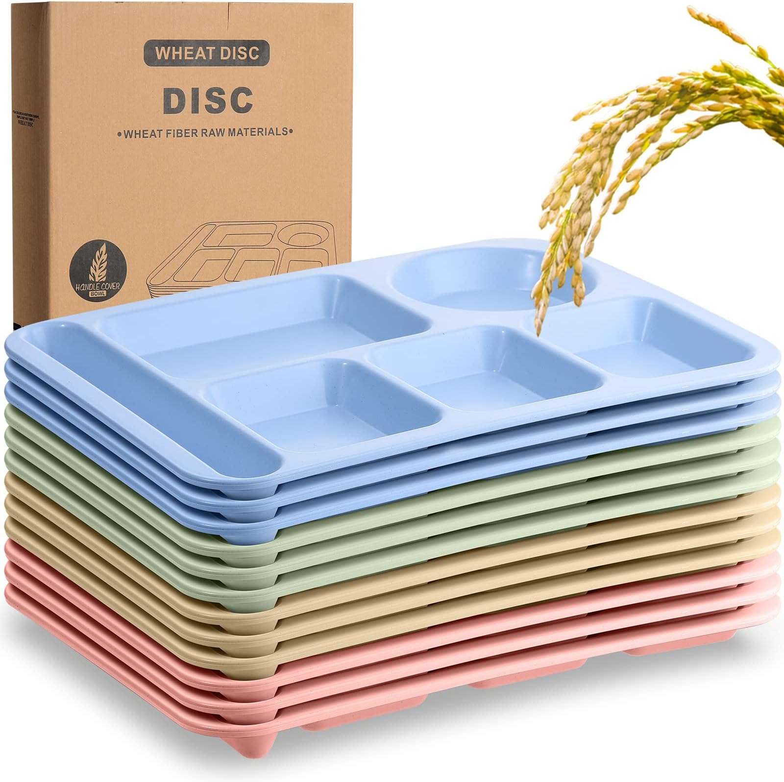 Amazon.com | Nordic Ware Meal Trays, Set of 4, Coastal Colors: Serving ...