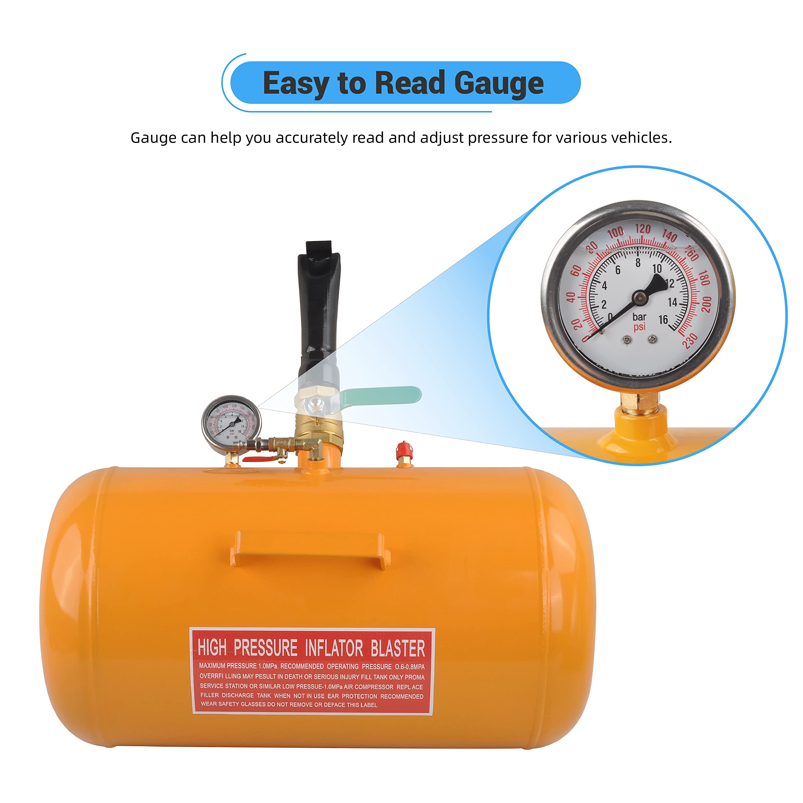 Snapklik.com : 10 Gallon Air Tire Bead Seater 110 PSI Blaster Tool ...