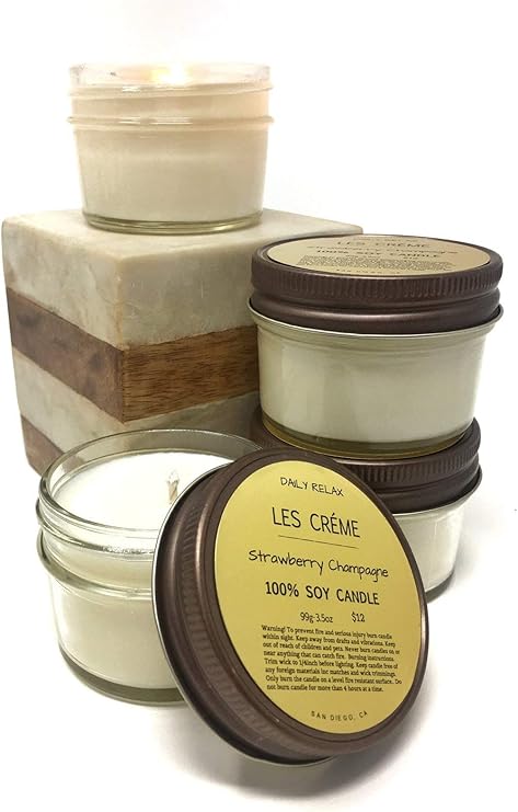 Amazon.com: Les Creme Toes in The Sand All Natural Coconut Wax Candle ...