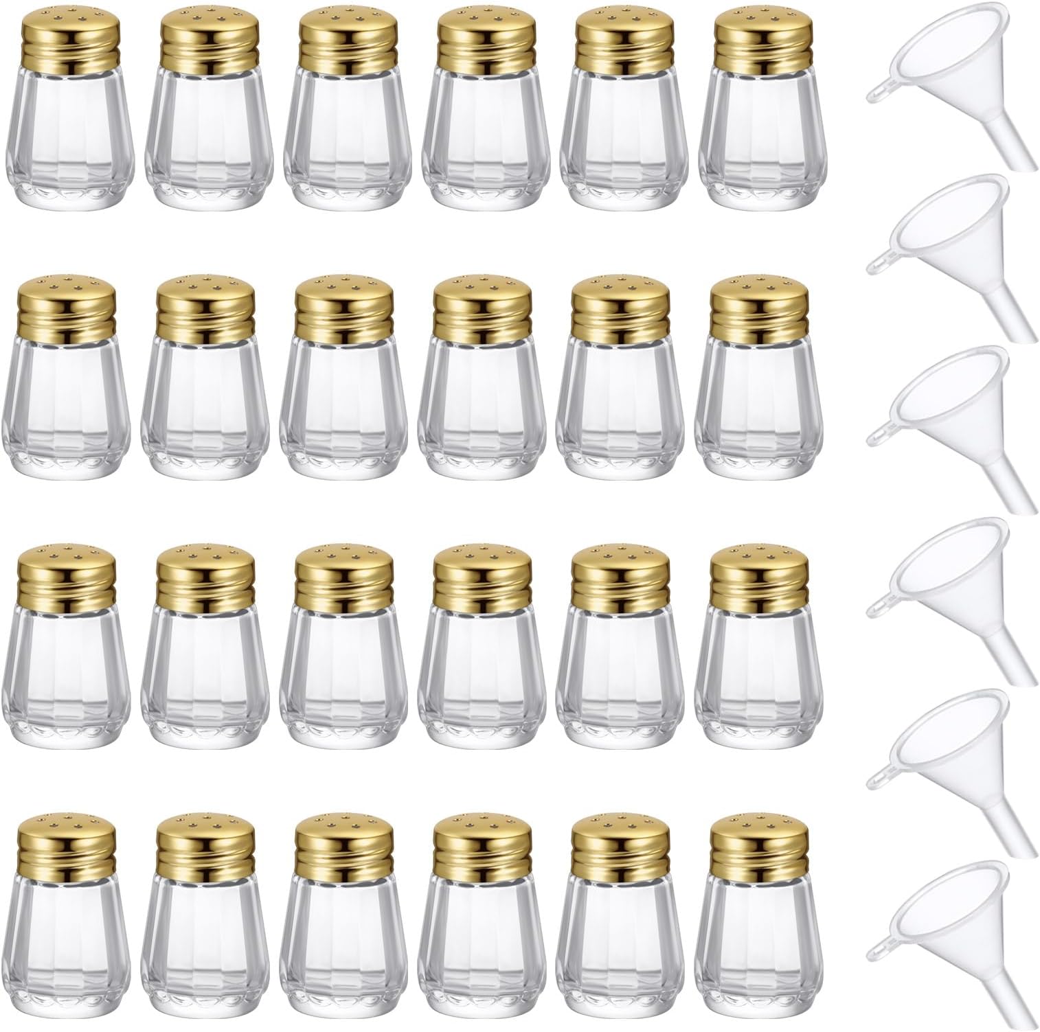 Amazon.com: Juvale Set of 24 Mini Salt and Pepper Shakers (Glass and Stainless Steel, 0.5 oz ...