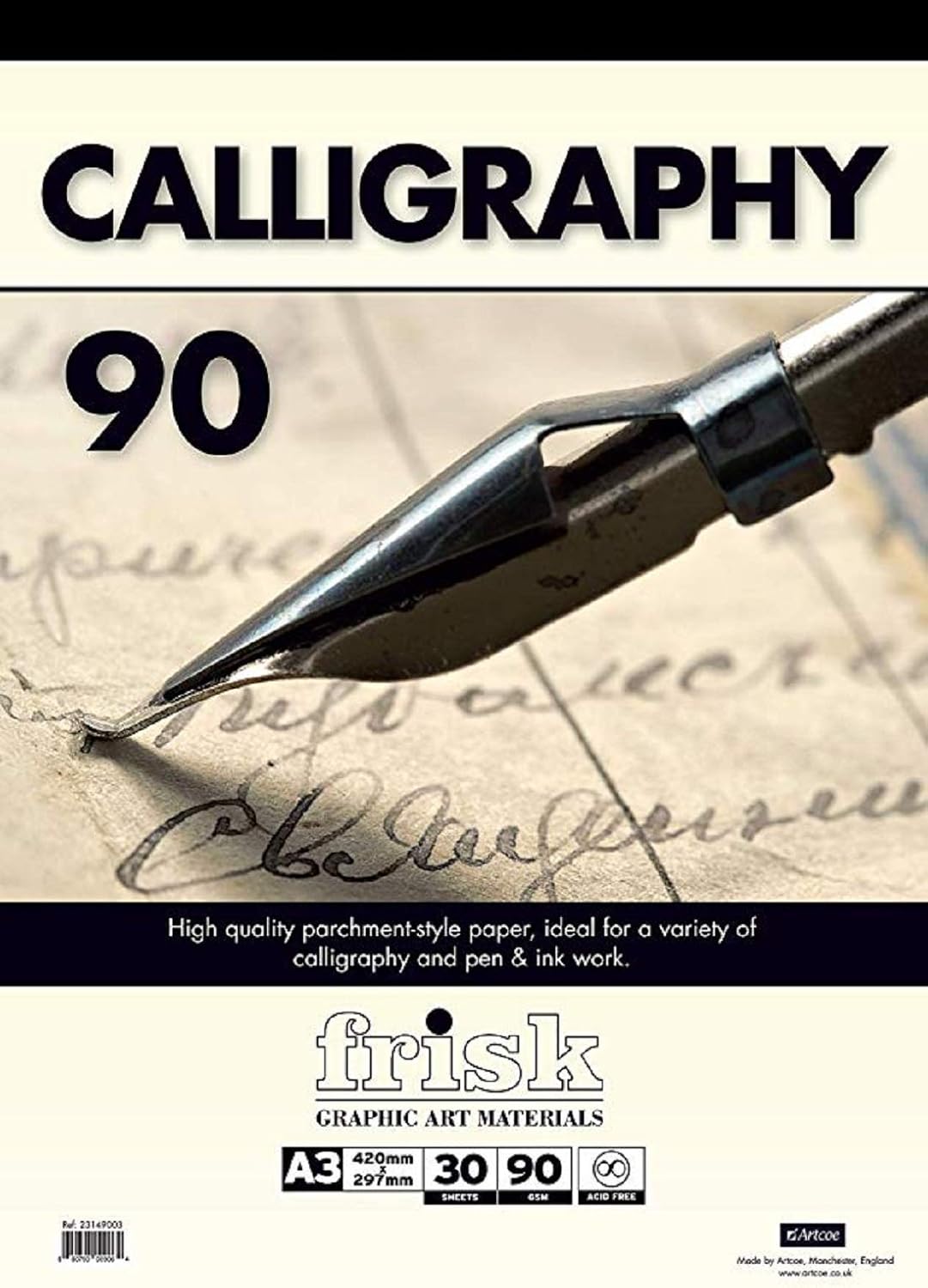 Amazon.com: Frisk A3 90gsm 30sheets Calligraphy Paper Pad, Natural