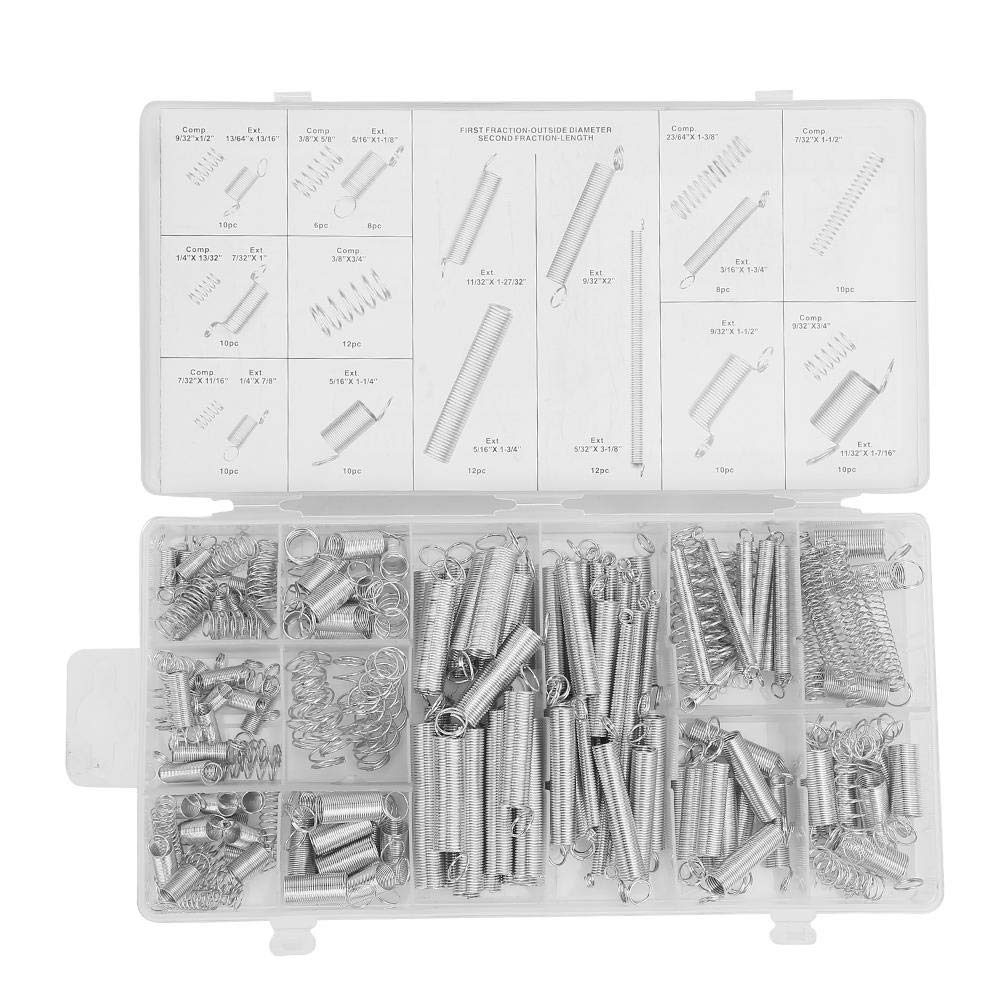 Hilitand 200pcs Spring Assortment Set, 20 Sizes Mixed Springs Extension ...