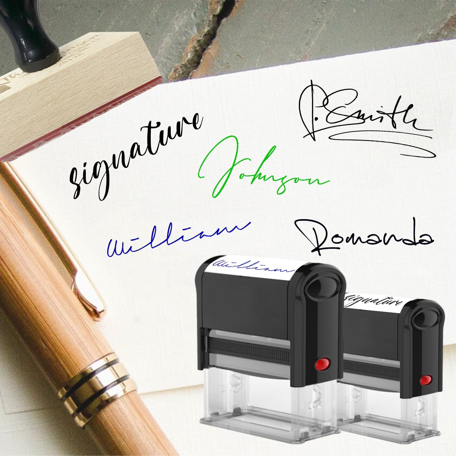 Custom Signature Stamp Personalized Self Inking Signature Stamp ...